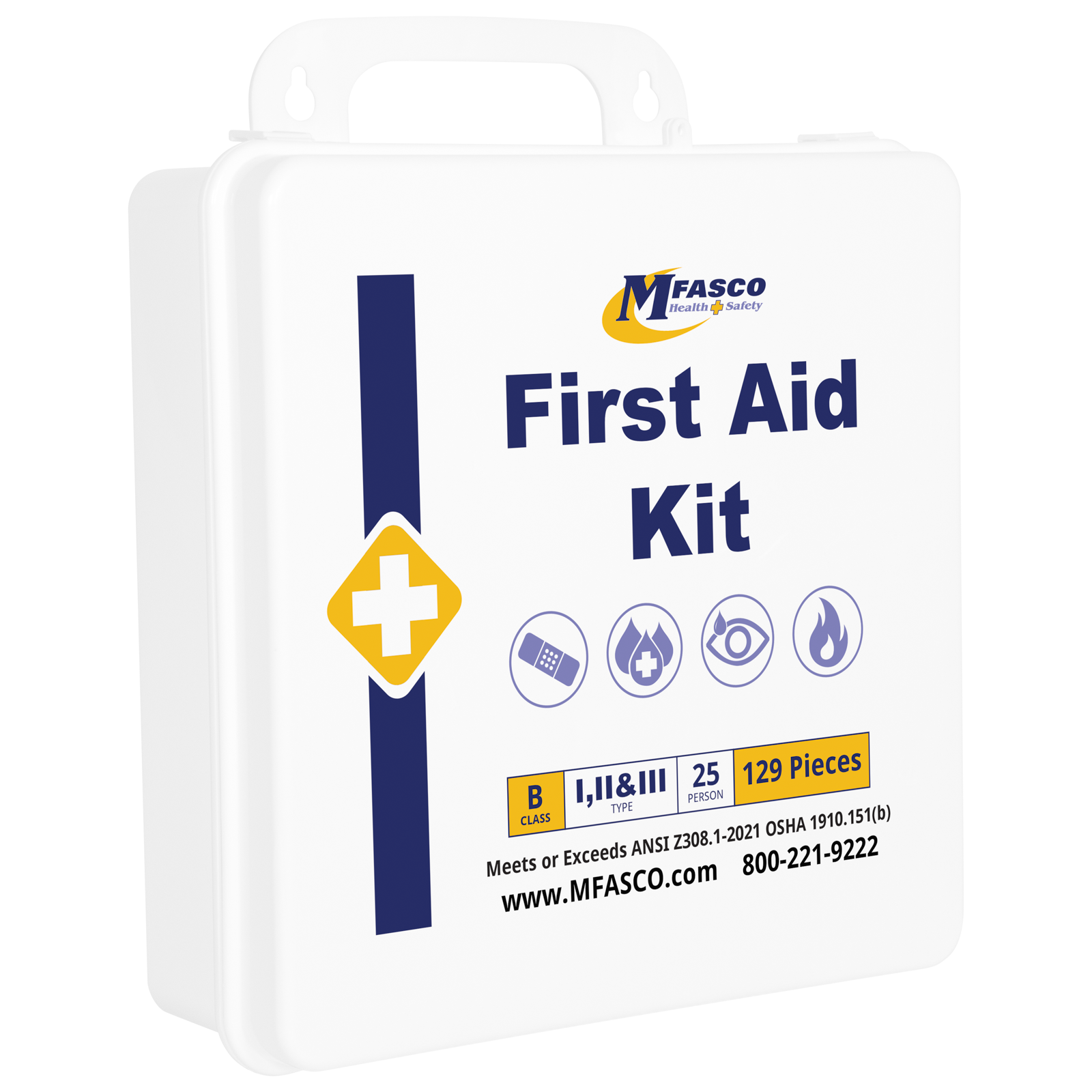 First Aid Kit OSHA Class B in Plastic Case | MFASCO Health & Safety