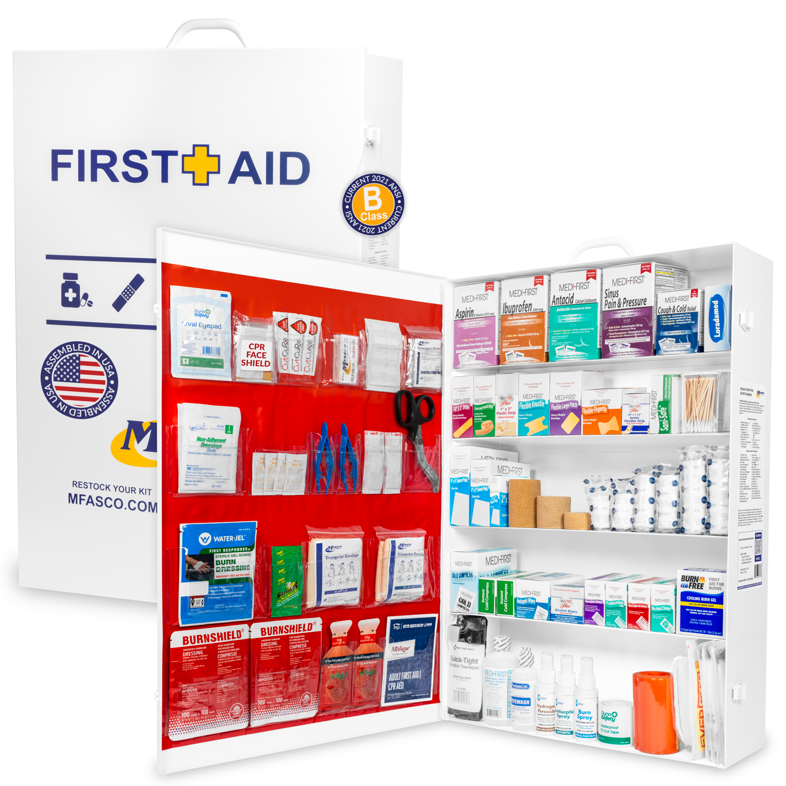 Deluxe 5 Shelf First Aid Kit Complete | MFASCO Health & Safety