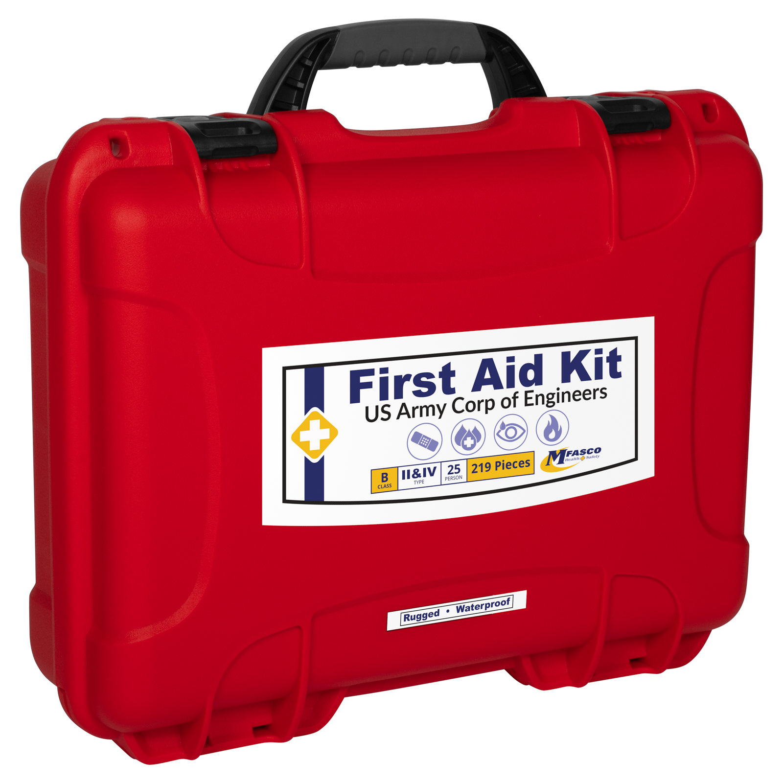 OSHA Class B First Aid Kit EM385-1-1 Waterproof Case | MFASCO Health ...