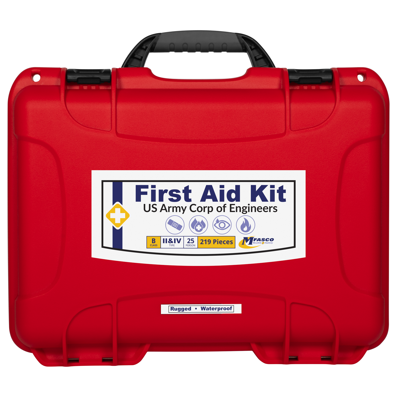 OSHA Class B First Aid Kit EM385-1-1 Waterproof Case | MFASCO Health ...